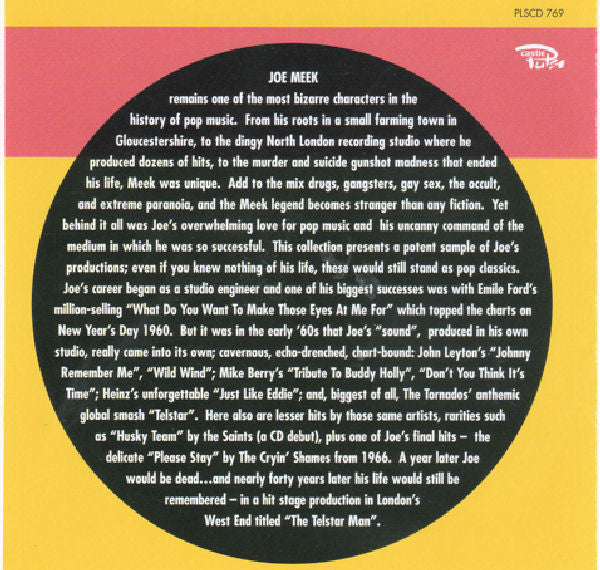 Joe Meek - The Legendary Joe Meek Presents (CD, Comp) 5016073776921 ...